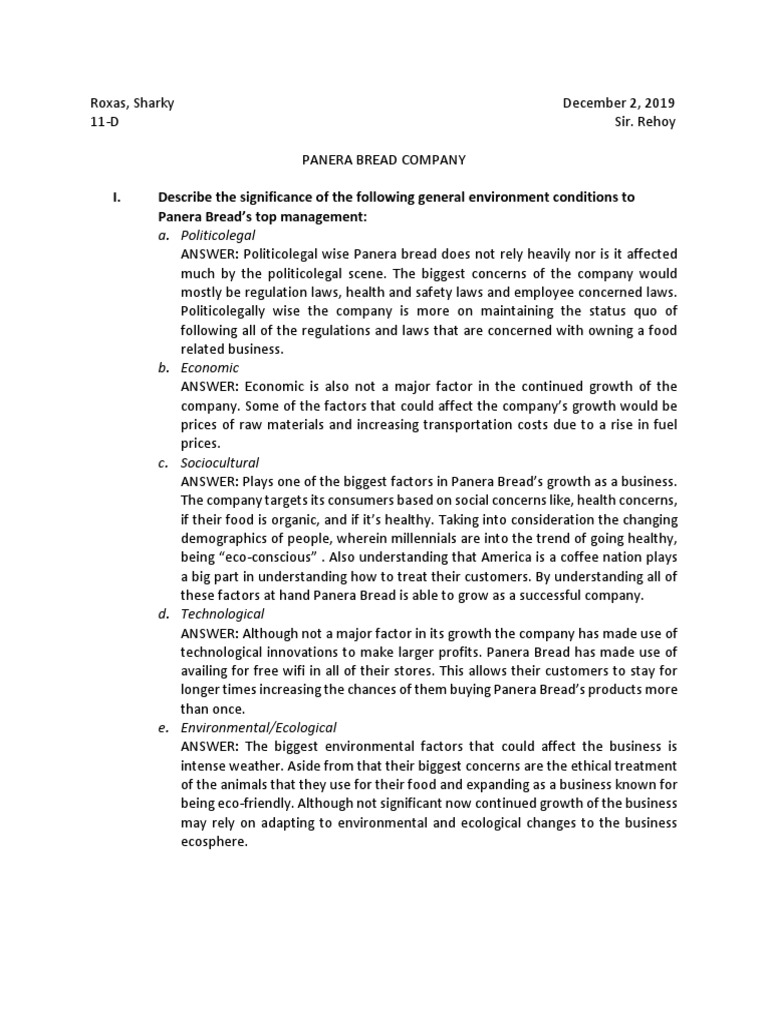 Panera Bread's Sustainability Insights | PDF | Ecology | Foods