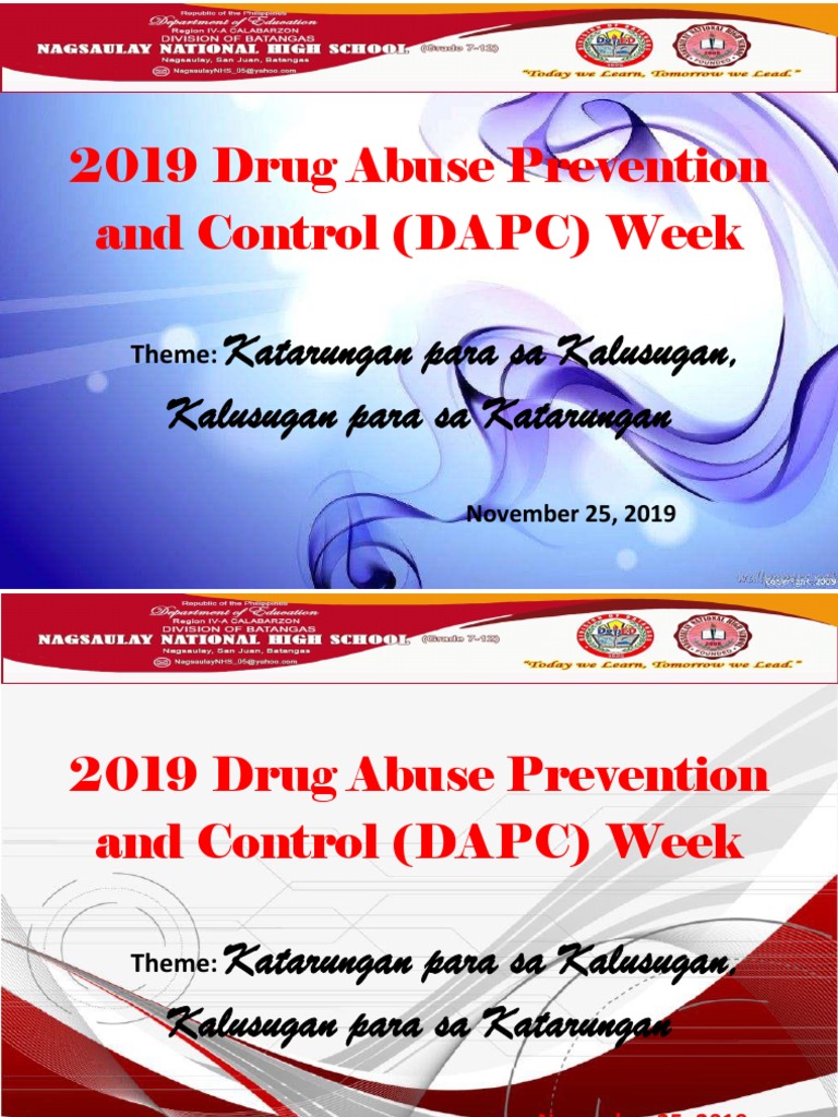 2019 Drug Abuse Prevention and Control | PDF
