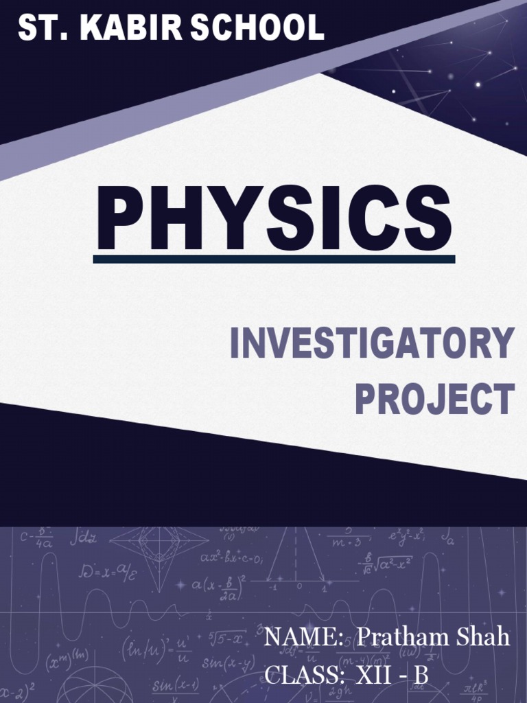 Physics Assignment Cover Page 1 | PDF