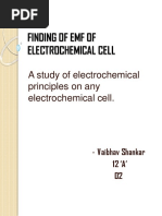 Chemistry Project On Electrochemical Cell | PDF | Redox | Electrochemistry