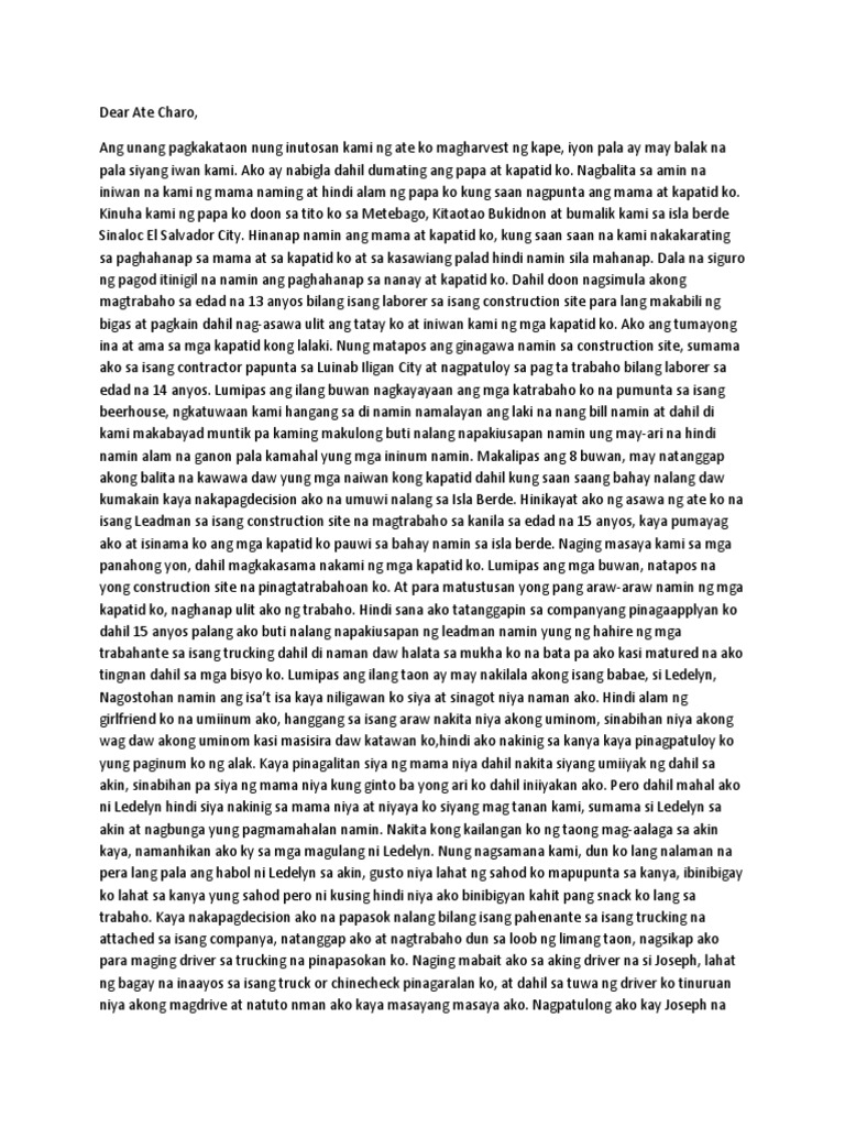 Dear Ate Charo | PDF