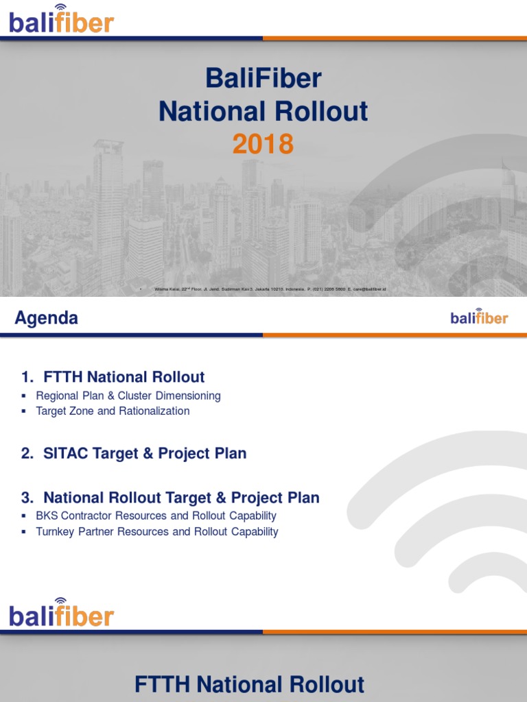 Project Plan 2018 FTTH Bali Fiber - Ver1 1 | PDF | Jakarta | Indonesia