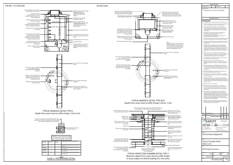 Typical Drainage Details | PDF | Sanitary Sewer | Concrete