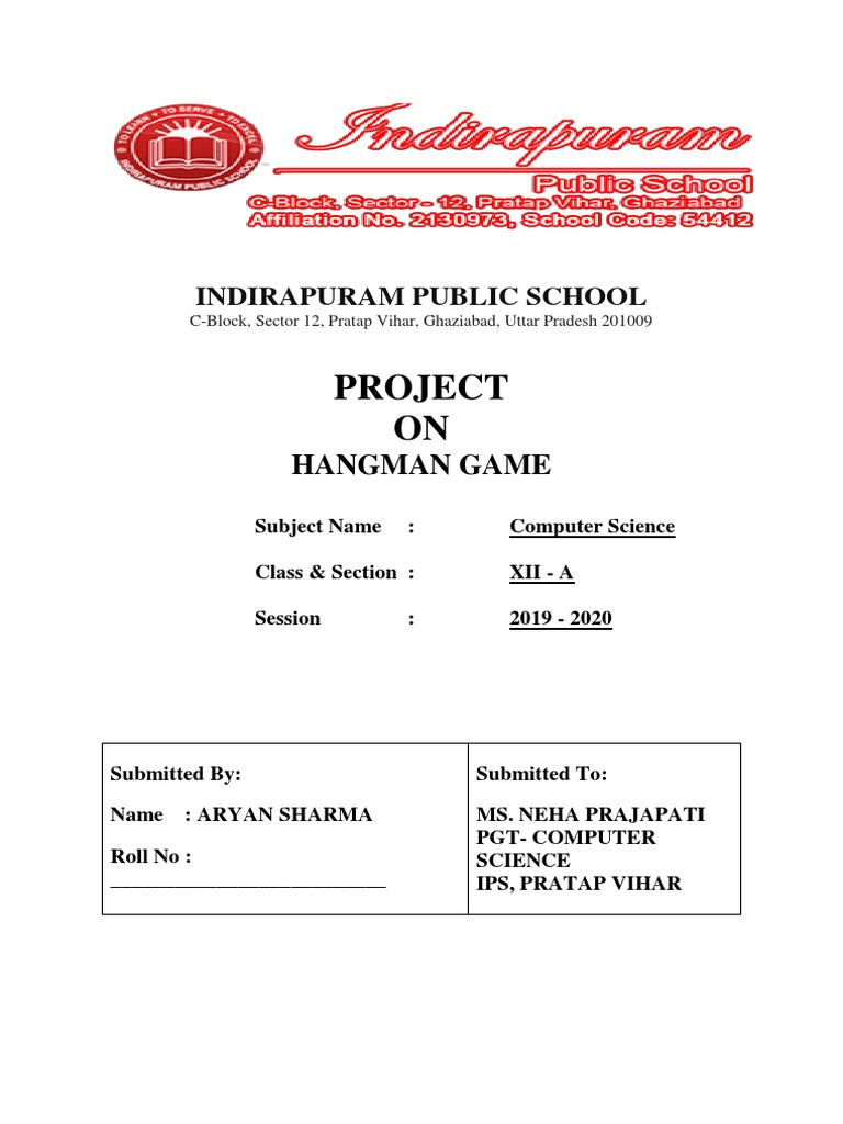 Hangman Game Using Python Pdf Areas Of Computer Science Computer