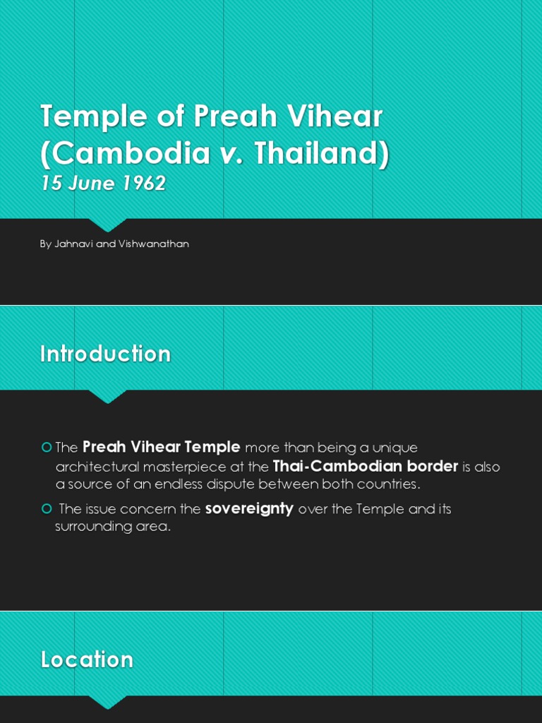 Preah Vihear Temple Case | PDF | Cambodia | Government