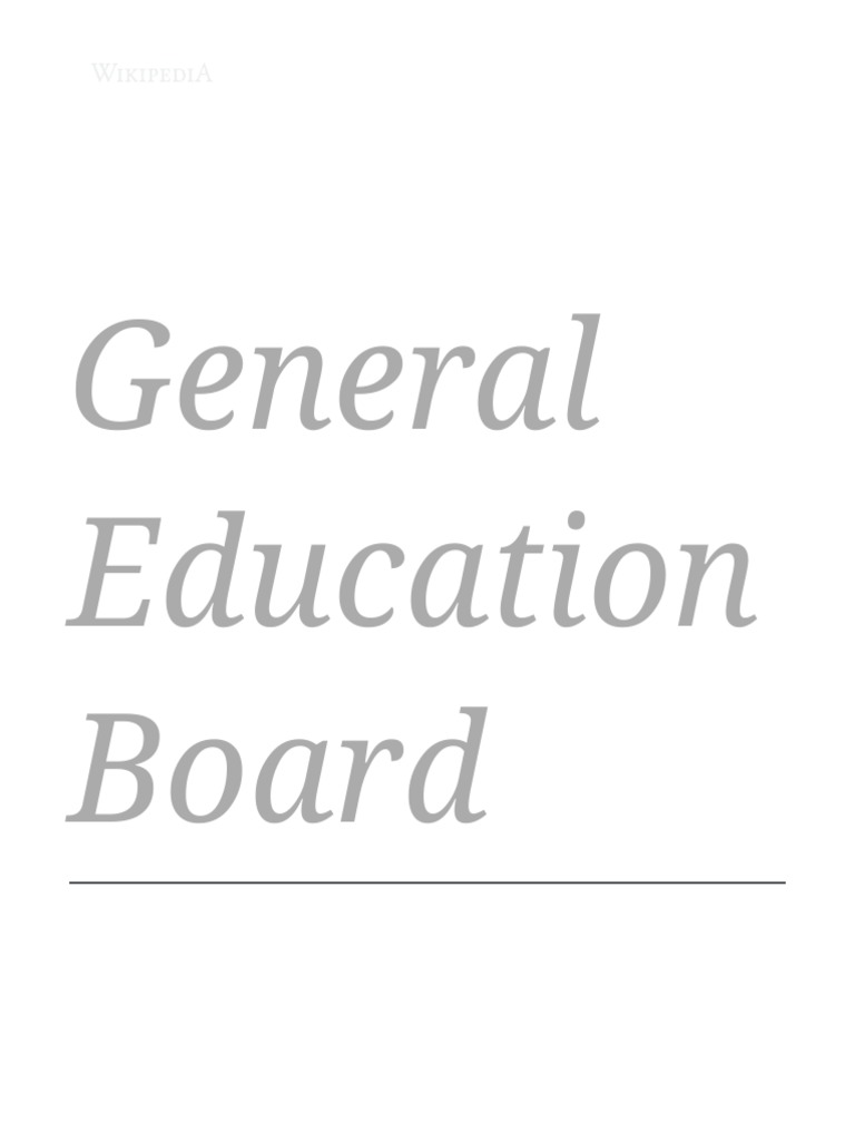 General Education Board | PDF | Rockefeller Foundation