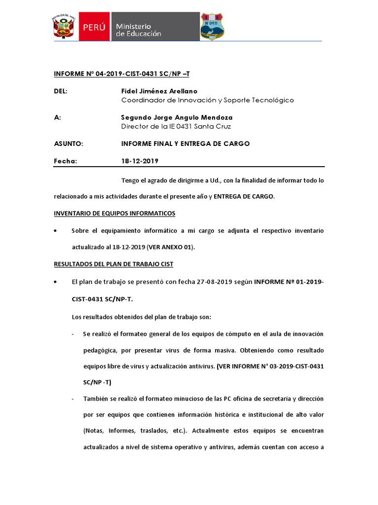 Informe Final Cist 2019 | PDF | Virus de computadora | Internet