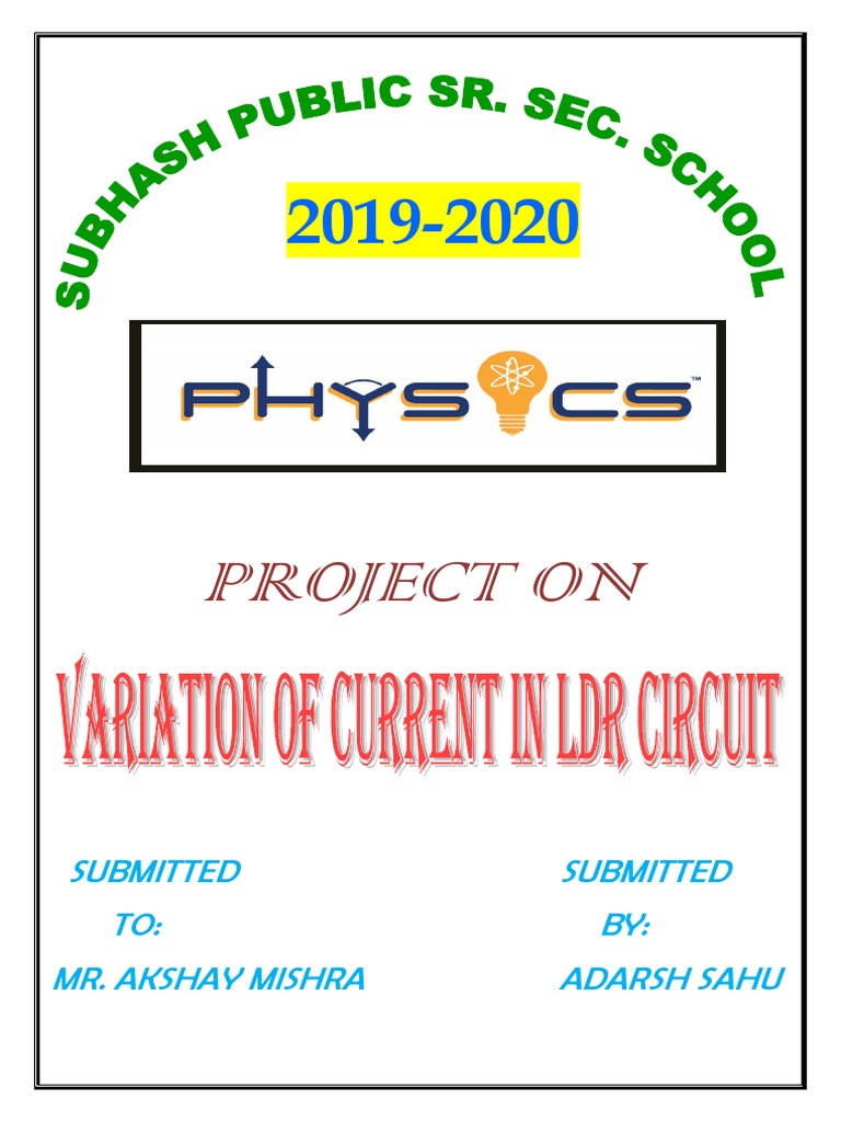 PROJECT ON Variation in Current in LDR | PDF | Semiconductors ...
