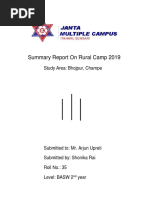 Rural Camp Project Overview and Activities | PDF