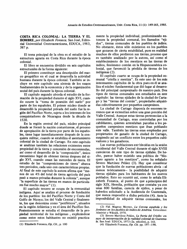 Costa Rica Colonial - La Tierra y El Hombre PDF | PDF | Costa Rica ...