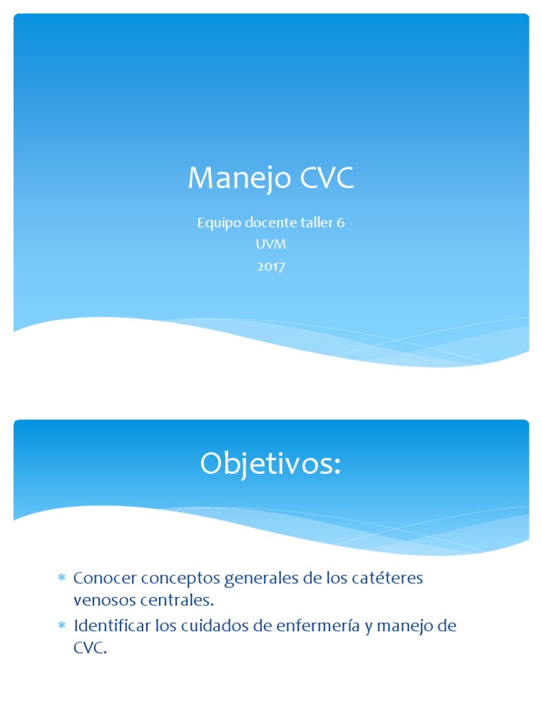 6° Manejo CVC | Descargar gratis PDF | Medicina CLINICA | Sistema ...