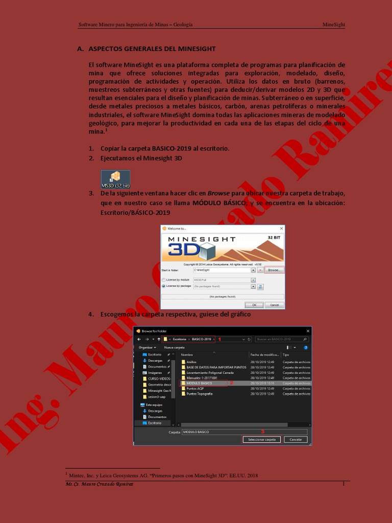 Manual Básico de Minesight 2019-P1 | PDF | Minería | Ventana (informática)