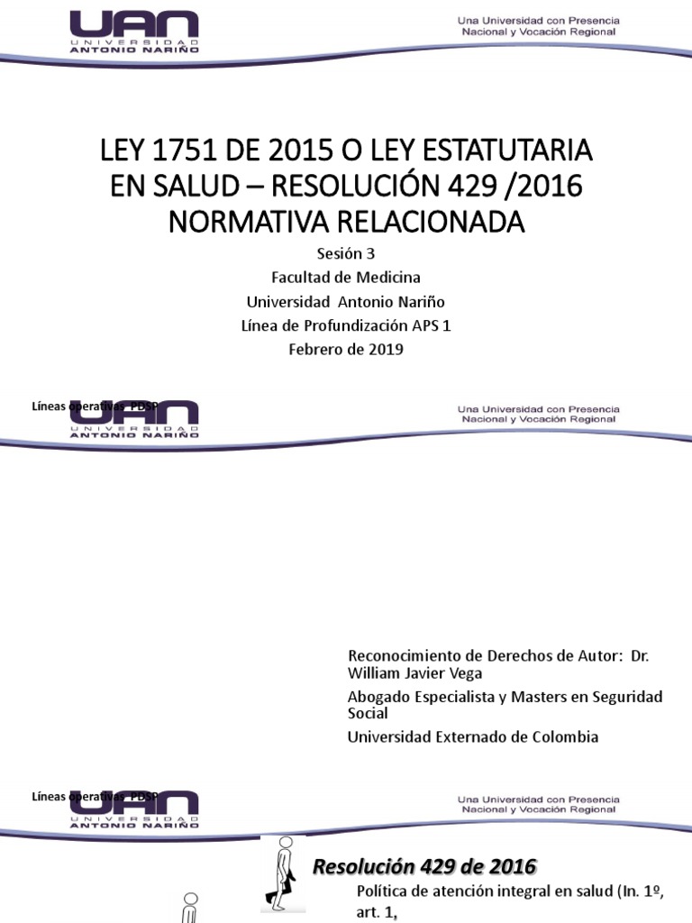 SESION_3_Ley_estatutaria_1751_2015_Resolución 0429_ 2016.pptx | Derecho Constitucional | Estado ...