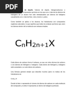 Clasificación y Nomenclatura de Los Halogenuros de Alquilo | PDF