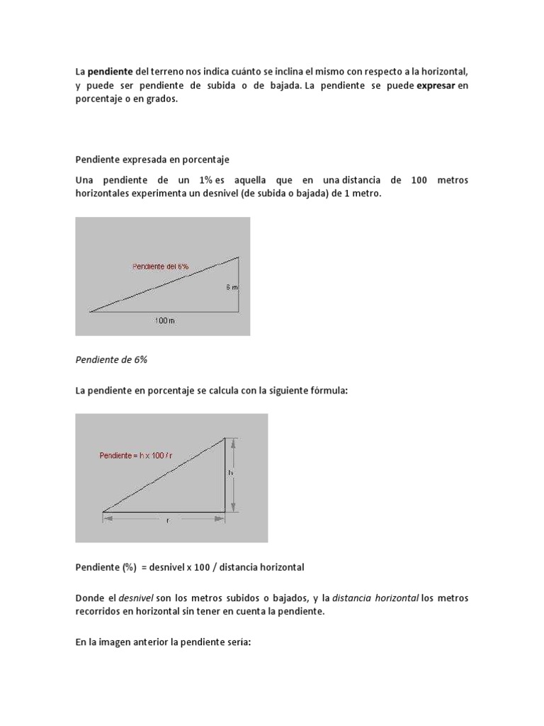 Calcular Pendiente | PDF