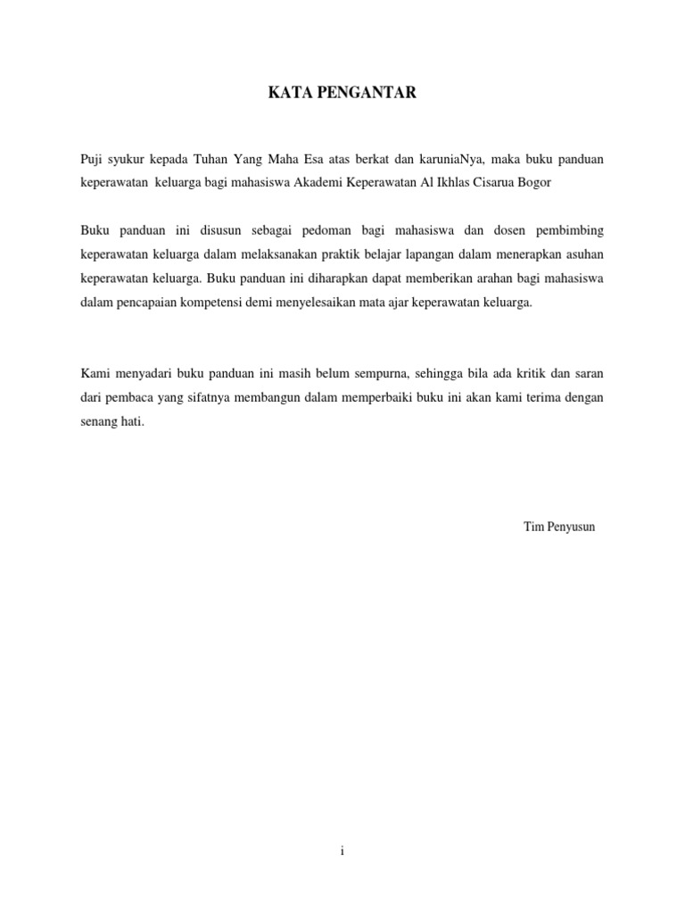 Kata Pengantar Modul Keluarga Pa Yuda 20192020 | PDF