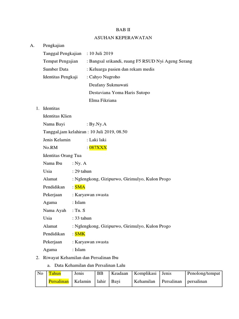 Askep BBL Asfiksia | PDF