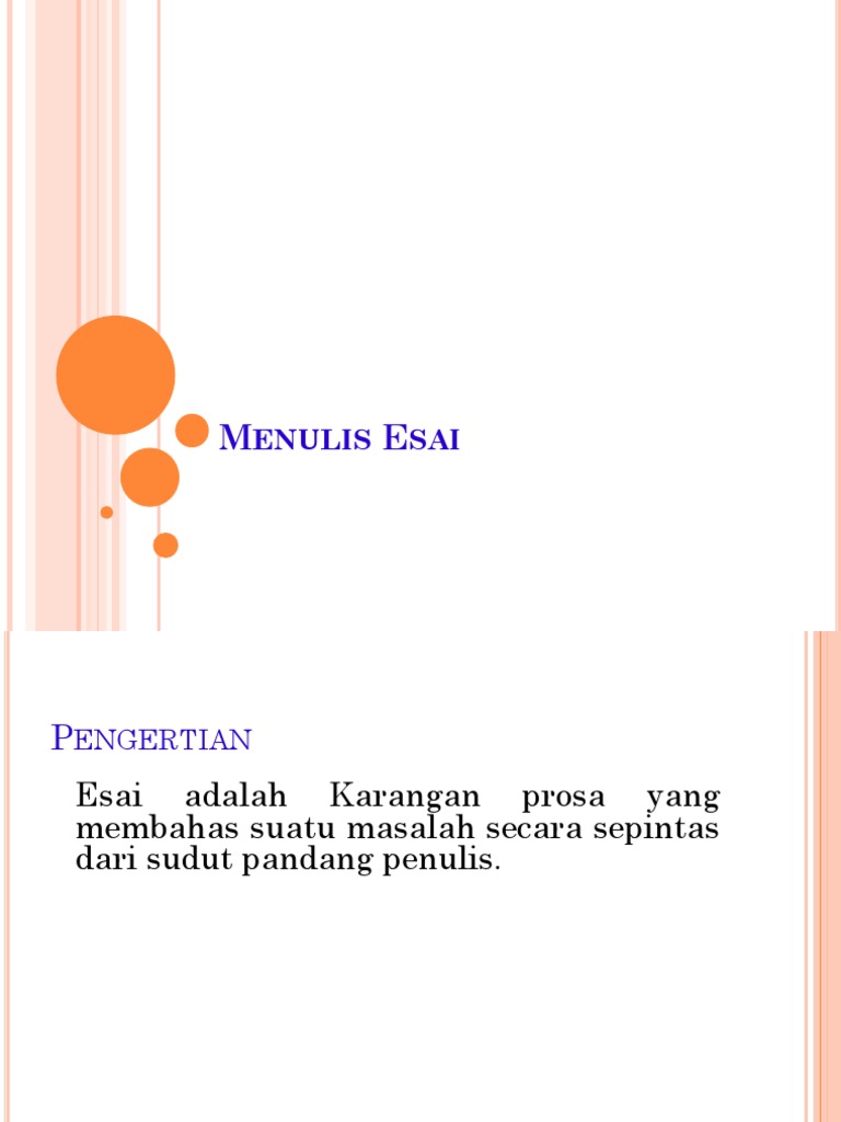 Materi Menulis Esai | PDF