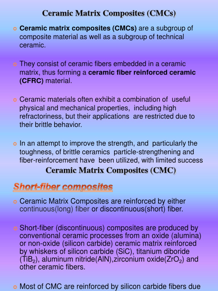 Overview of Ceramic Matrix Composites | PDF | Composite Material | Ceramics