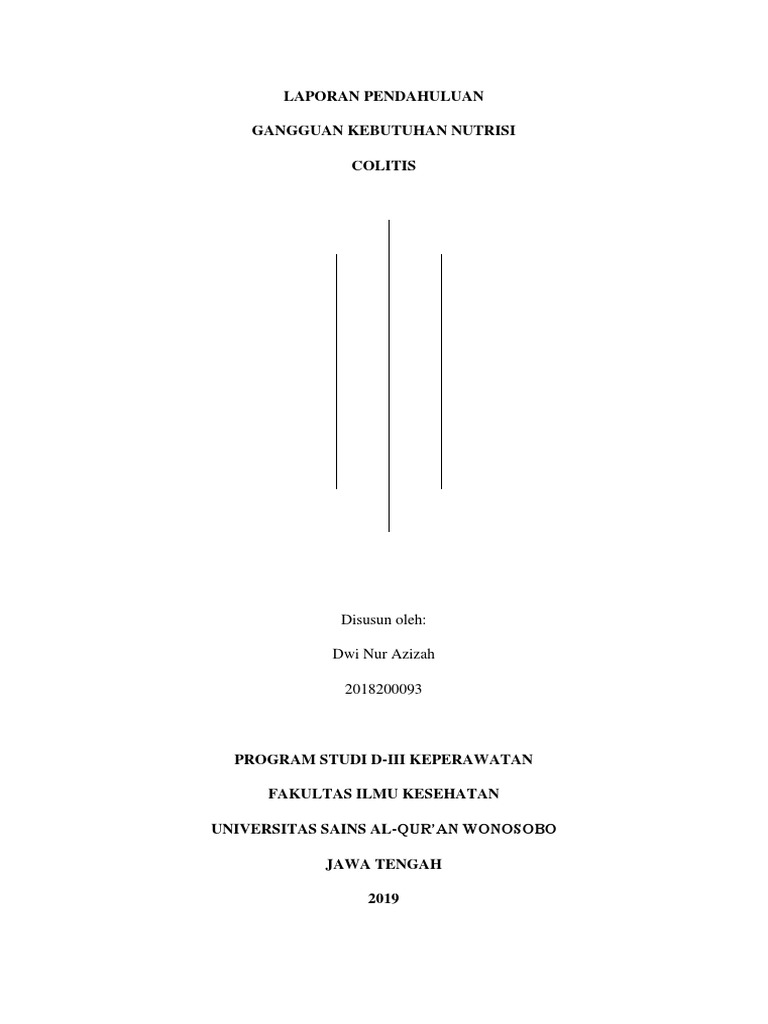 LP GANGGUAN KEBUTUHAN NUTRISI COLITIS Kurang Pathway Penatalaksanaan ...
