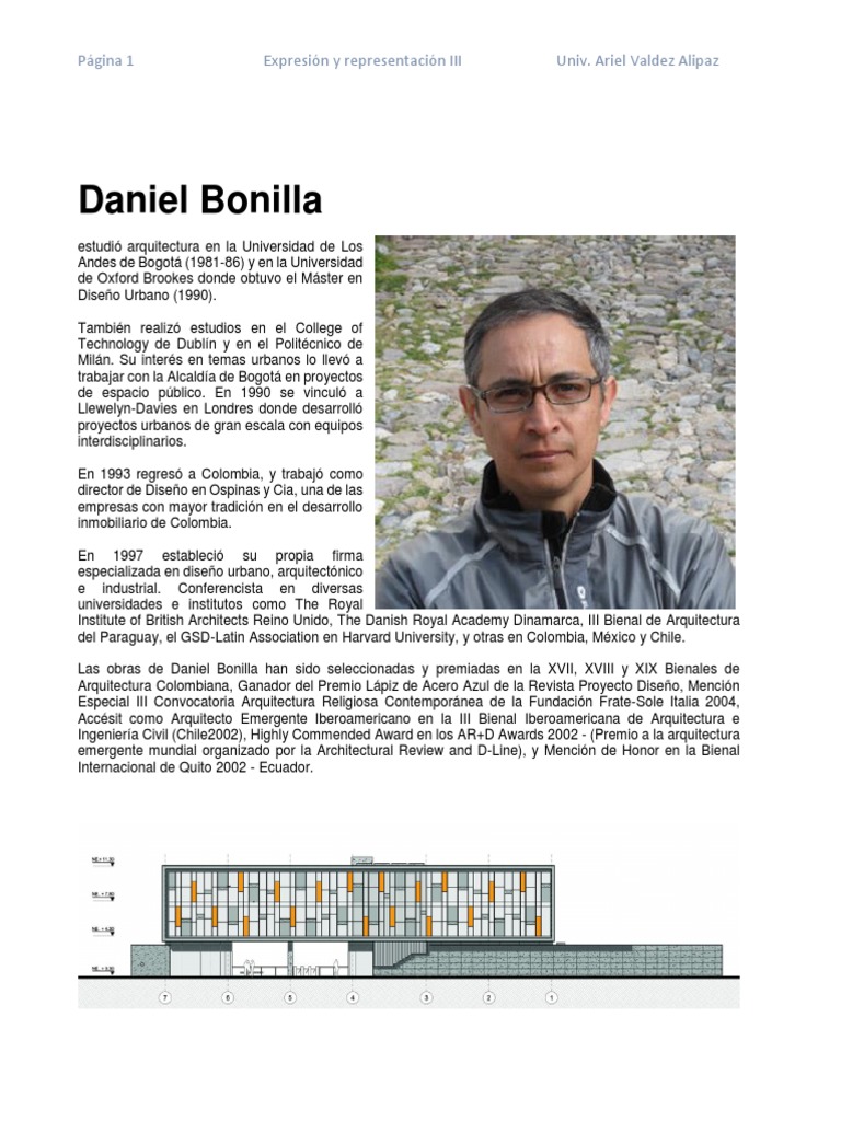 Obras de Daniel Bonilla: Diseño Urbano | PDF | Bogotá | Colombia