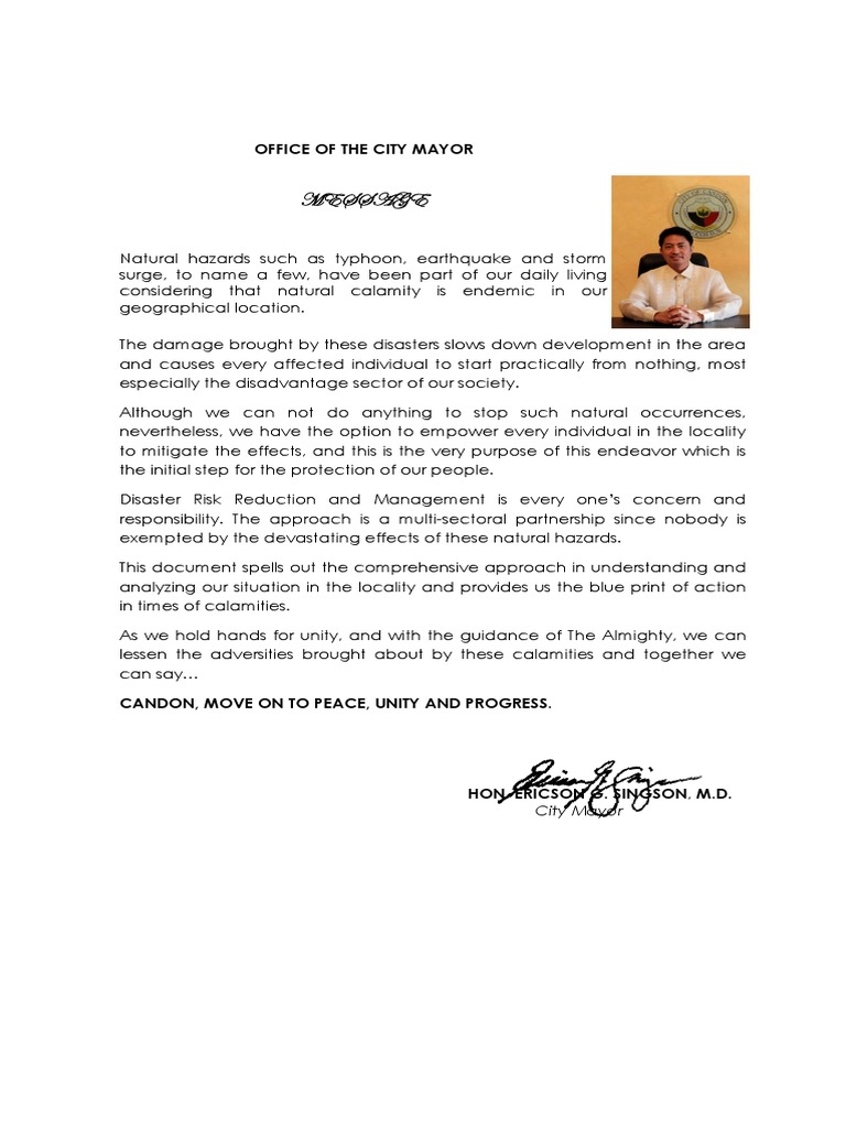 DRRM Plan 2014 2019 Candon | PDF | Emergency Management | Natural Disasters