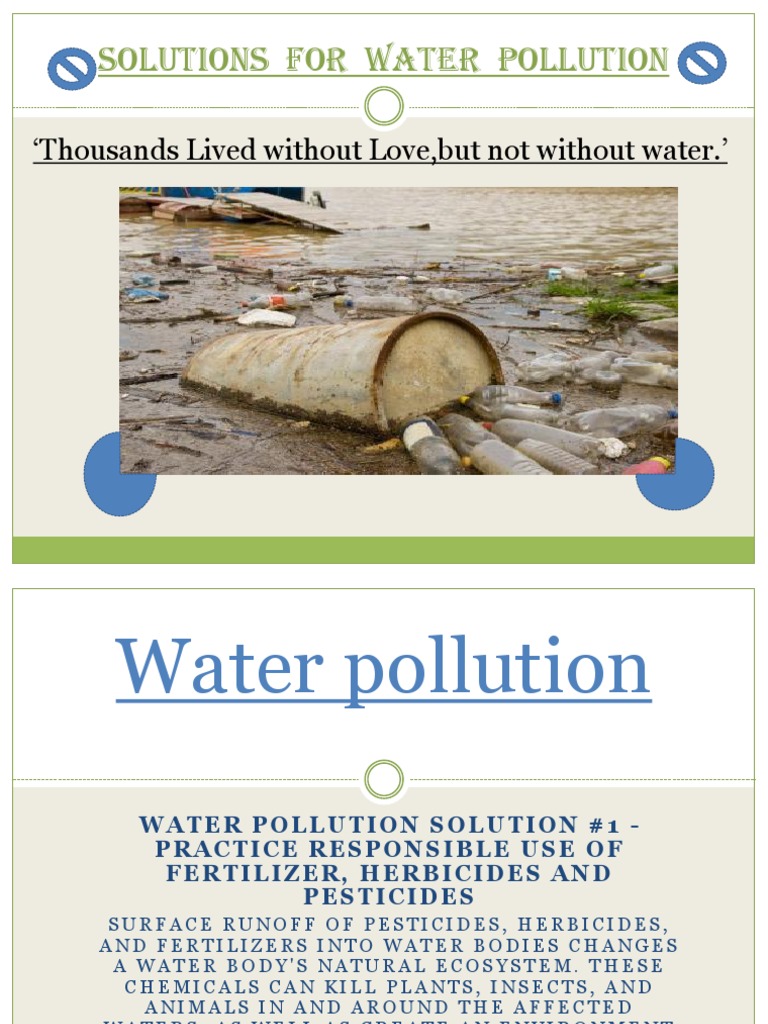 Effective Solutions for Water Pollution | PDF | Water Pollution ...