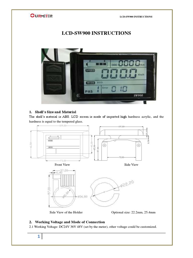 Lcd Sw900 Manual | Electric Power | Lighting
