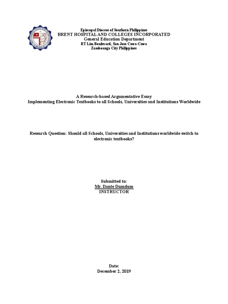 Argumentative Essay | PDF | E Books | Books