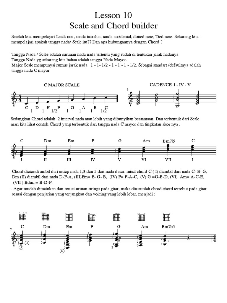 Cara Membuat Tangga Nada Dan Chord | PDF