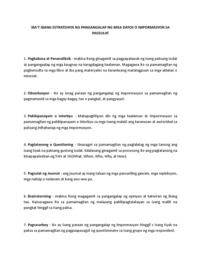 Grade 8 Hand-Out | PDF