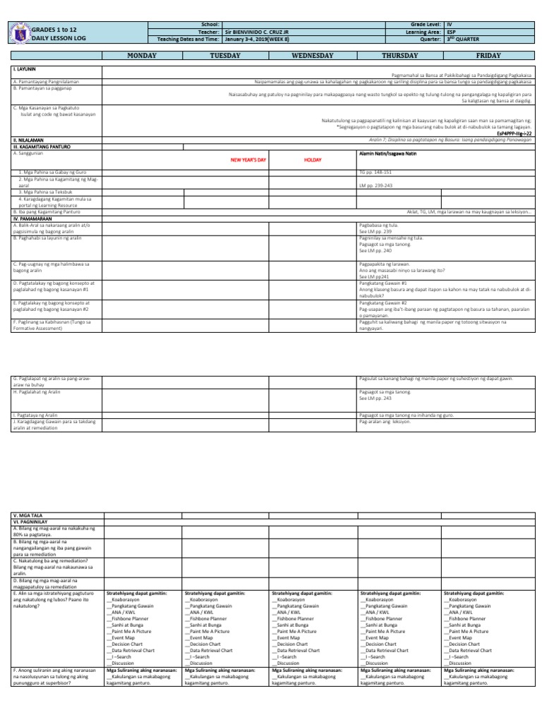 Esp 4 - Q3 - W8 DLL | PDF