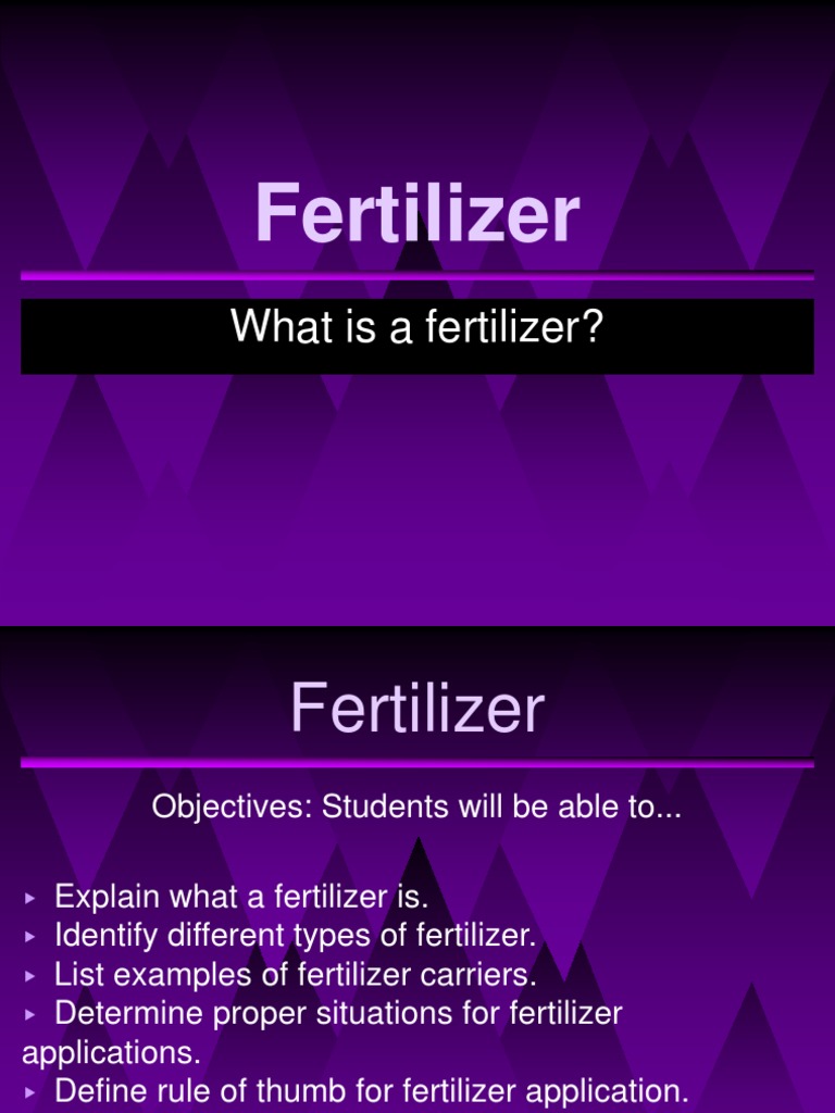 Understanding Fertilizers and Their Types | PDF | Fertilizer | Natural ...