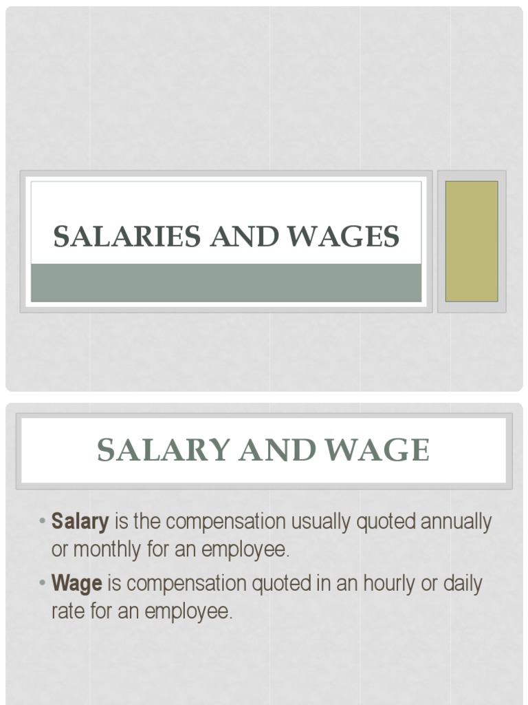 Salaries and Wages | PDF | Employee Benefits | Wage