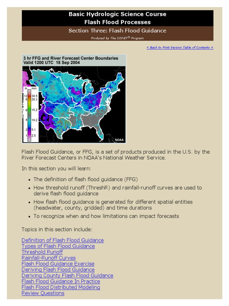 Flash Flood Processes - Section Three - Flash Flood Guidance | PDF ...