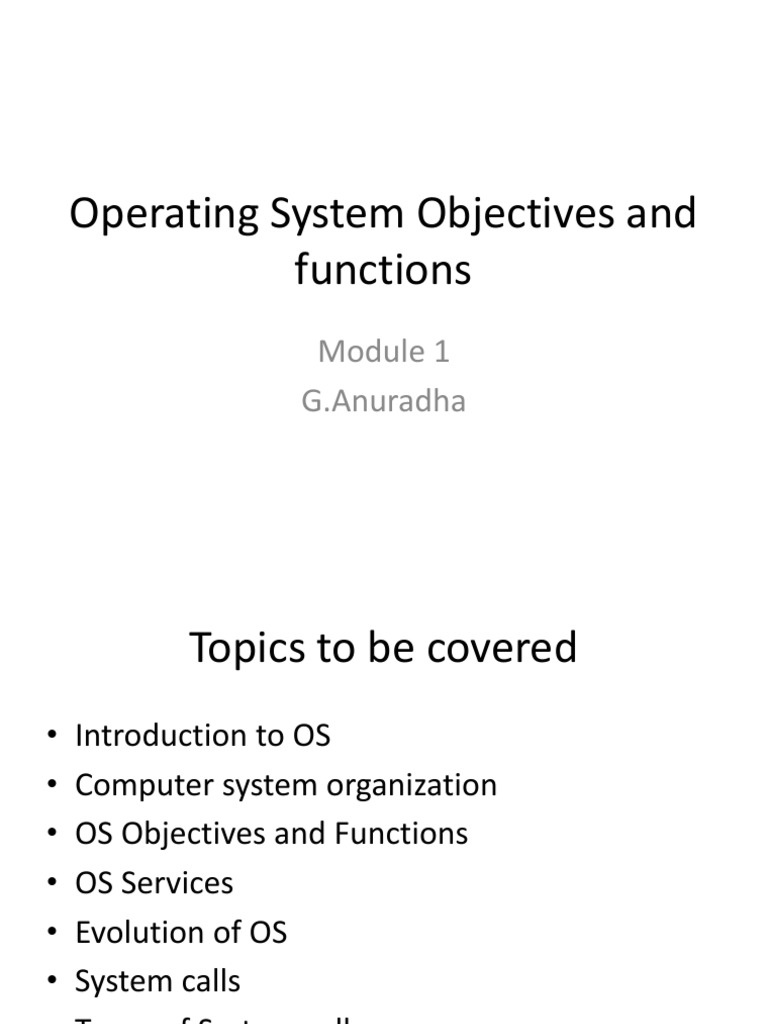 Operating System Objectives and Functions d2 | PDF | Operating System | Computer Program