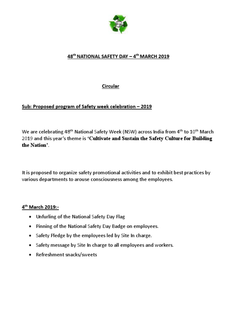 Cultivating a Culture of Safety: Proposed Program for the 48th National ...