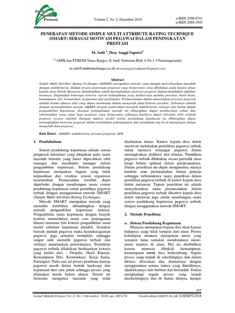 SPK Metode Smart | PDF