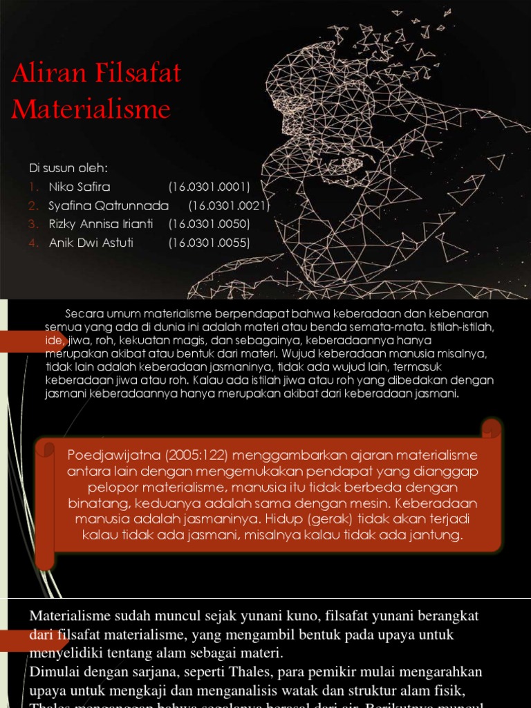 Aliran Filsafat Materialisme | PDF