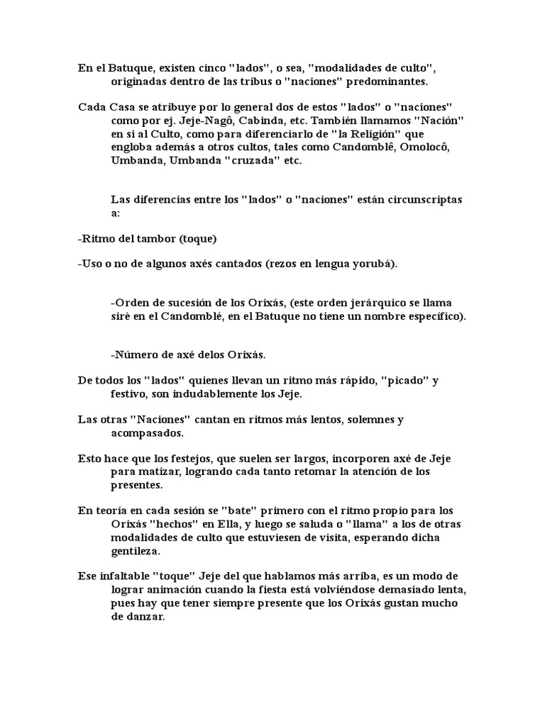 En El Batuque | PDF | Religión étnica | Religiones religiosas