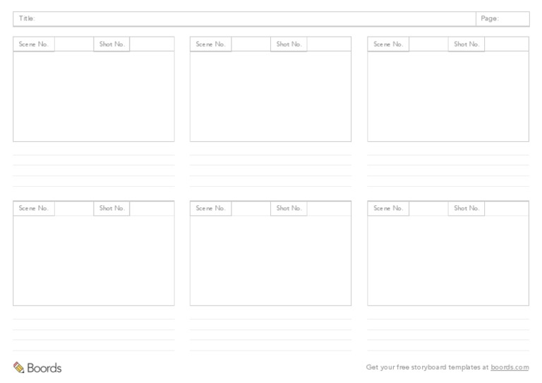 A4 Landscape 6 Storyboard Template | PDF