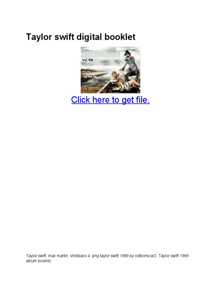 Taylor Swift Digital Booklet PDF | PDF | Taylor Swift | Music Industry