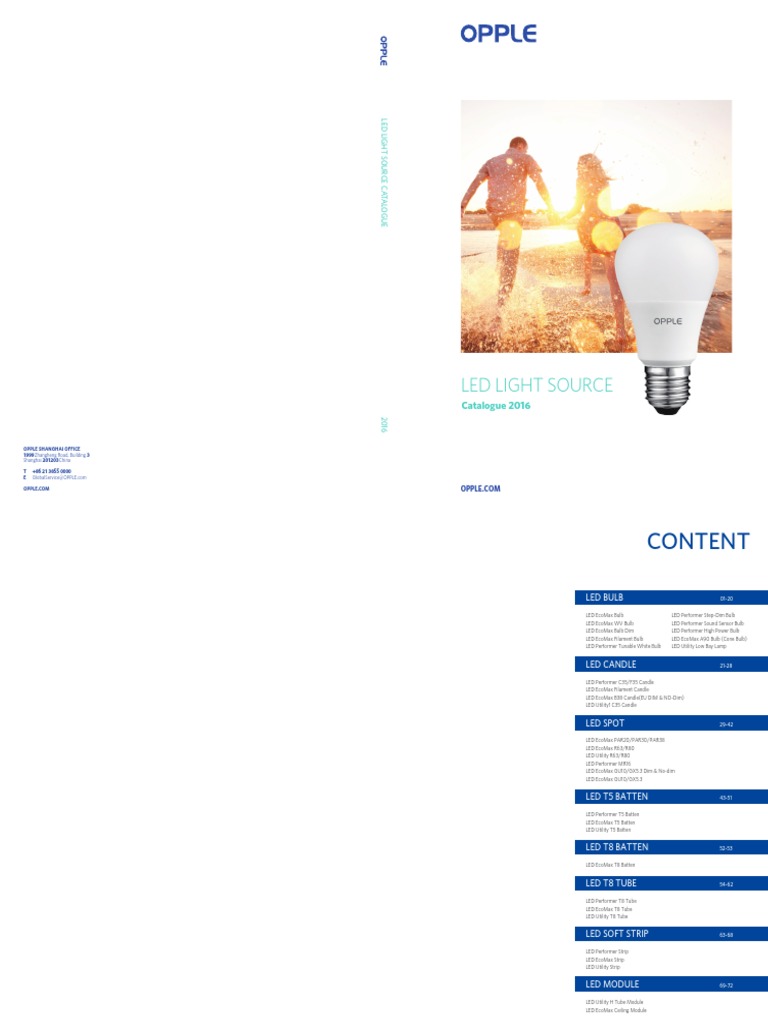 OPPLE LED Light Source Catalogue 2016: A Comprehensive Guide to Energy ...