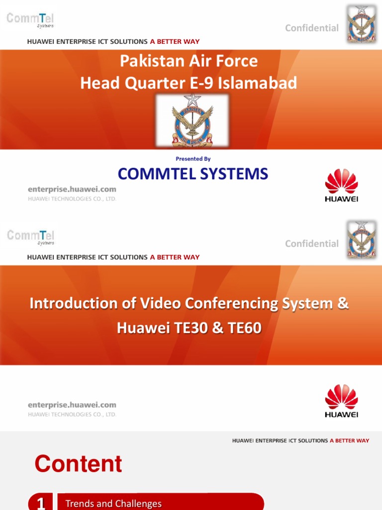 1.1 Introduction of VC & Huawei TE30 & TE60 | PDF | Streaming Media | Usb