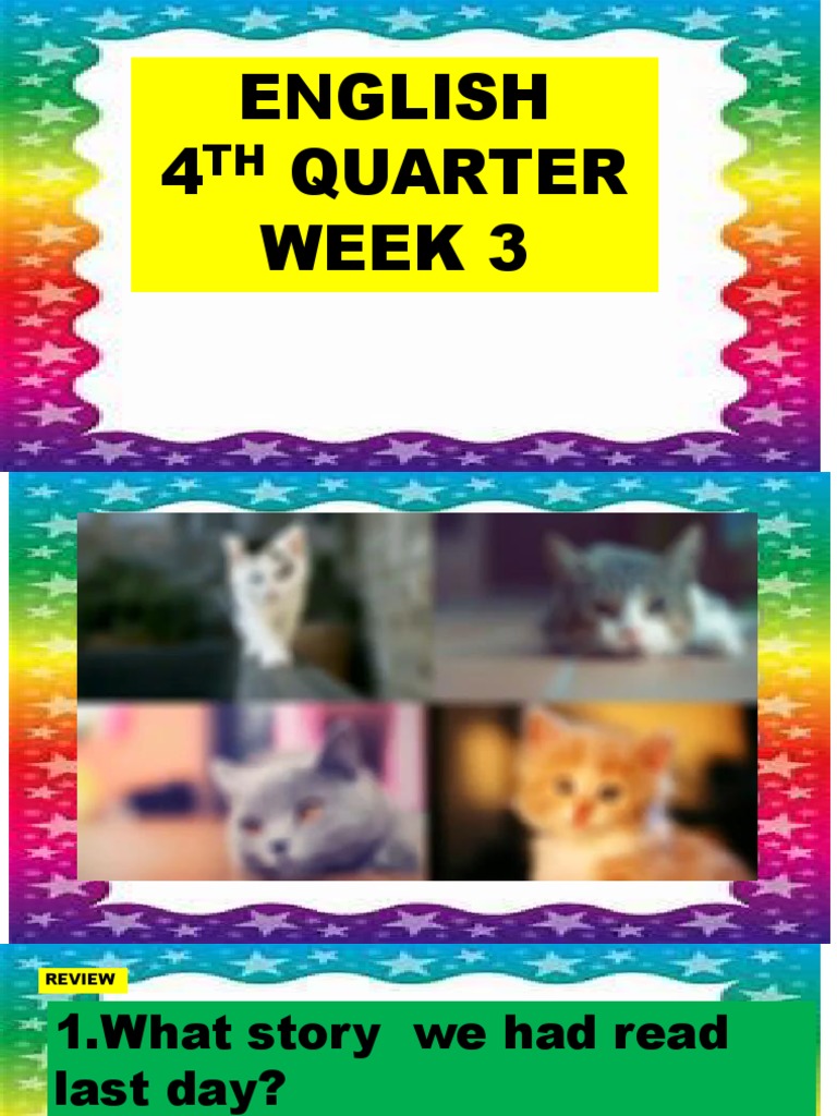 4th Quarter English Week 3 Activities | PDF