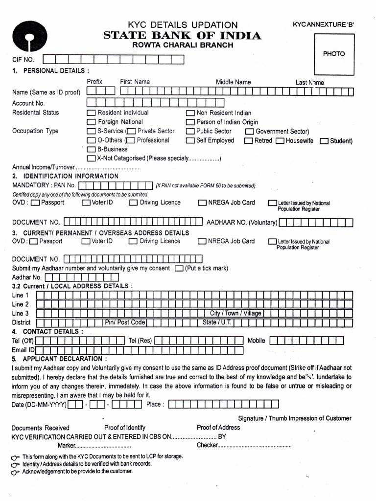 Sbi Kyc | PDF