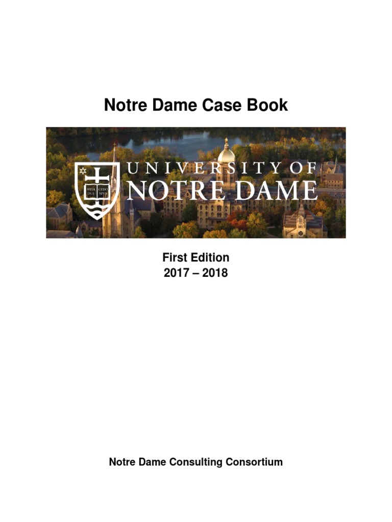 Notre Dame Case Book 2017 | PDF | Profit (Economics) | Pricing