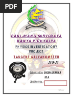Physics Investigatory Project (XII) Tangent Galvanometer | PDF | Earth ...