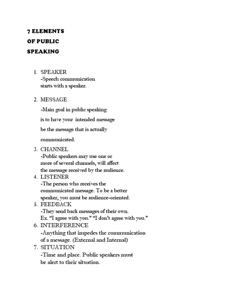 7 Elements | PDF | Persuasion | Public Speaking