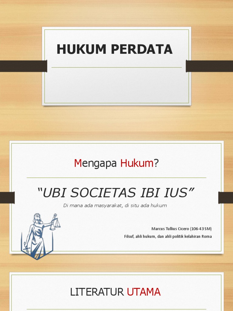 HUKUM PERDATA (PART I) - (Pengertian, Cakupan Dan Sumber) | PDF